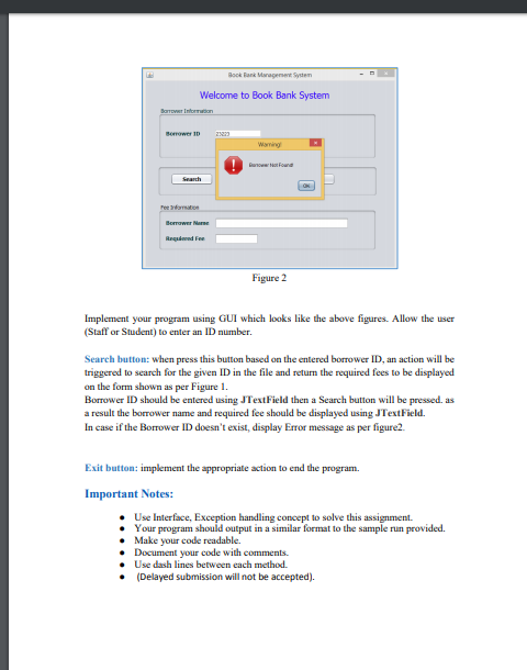 Description Book Bank System is a simple system that | Chegg.com