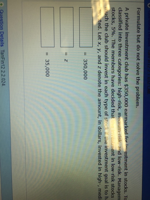Solved Formulate But Do Not Solve The Problem A Private 
