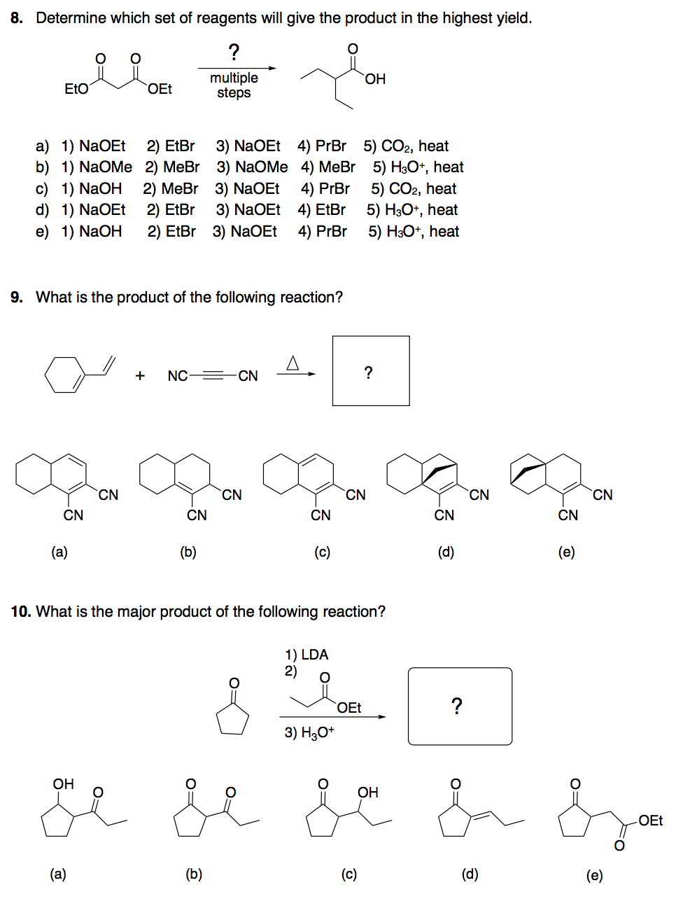 Solved 1. Which one of the following compounds is enolizable | Chegg.com