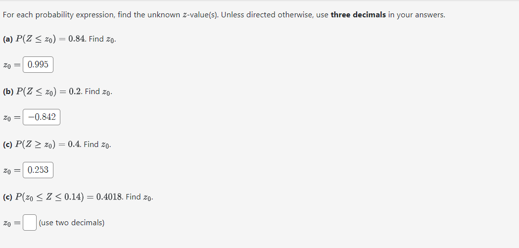 Solved For each probability expression, find the unknown | Chegg.com