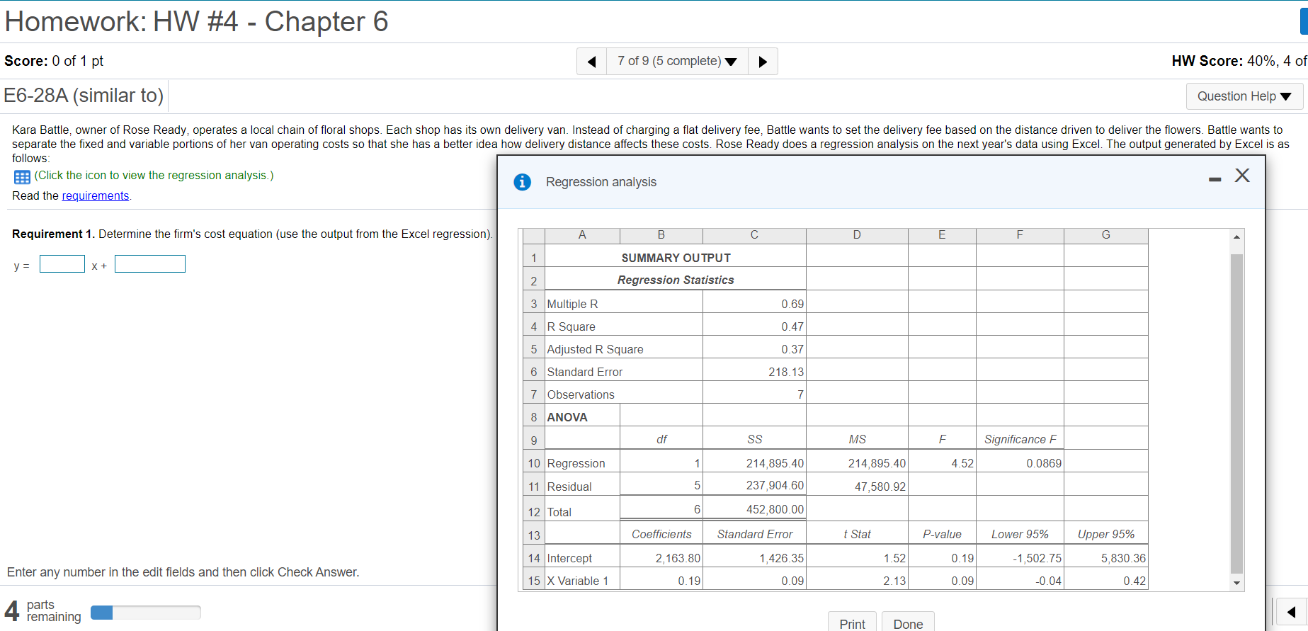 Solved Homework Hw 4 Chapter 6 Score 0 Of 1 Pt 7 Of 9