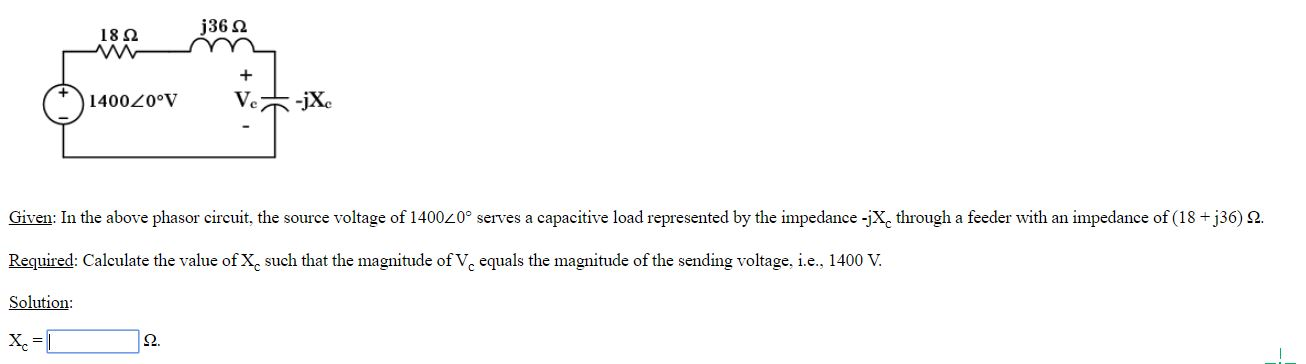 Solved j362 18 W + 140020ºV Given: In the above phasor | Chegg.com