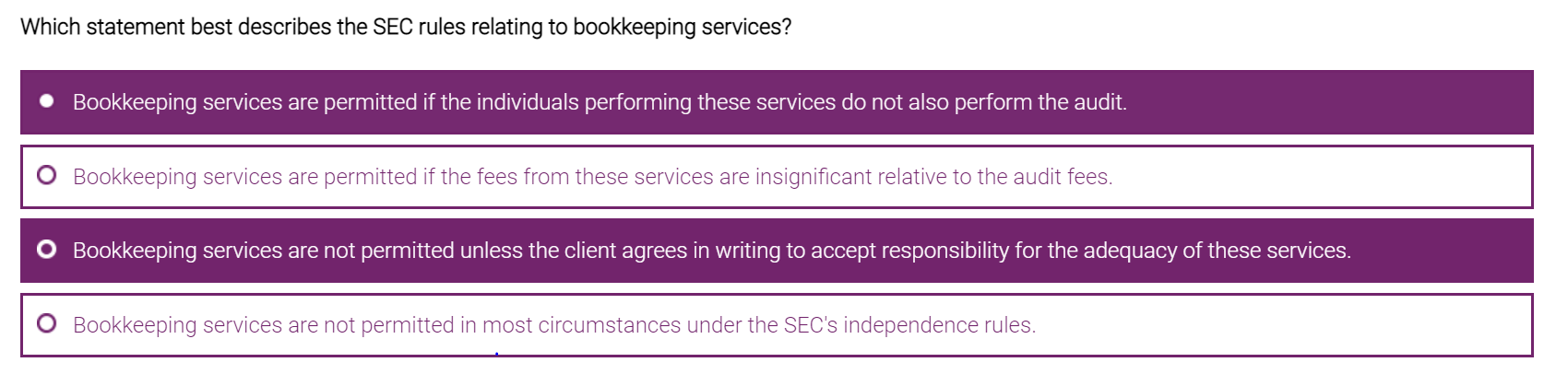 Solved Which statement best describes the SEC rules relating | Chegg.com