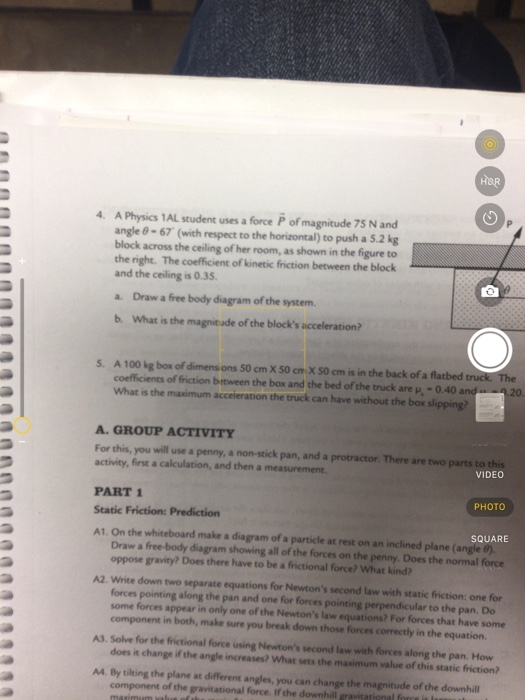 Solved PRE-LAB QUESTIONS 1. Suppose you press a book against | Chegg.com