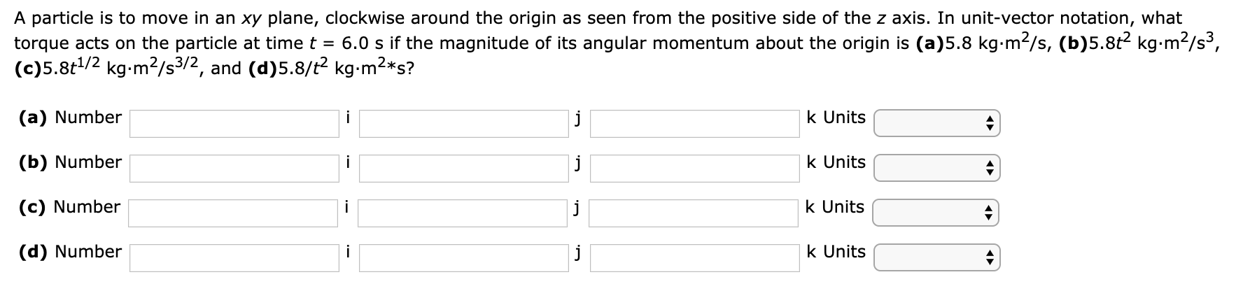 Solved A particle is to move in an xy plane, clockwise | Chegg.com