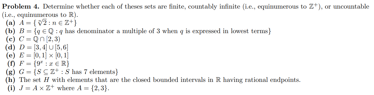 Solved Problem 4. ﻿Determine whether each of theses sets are | Chegg.com