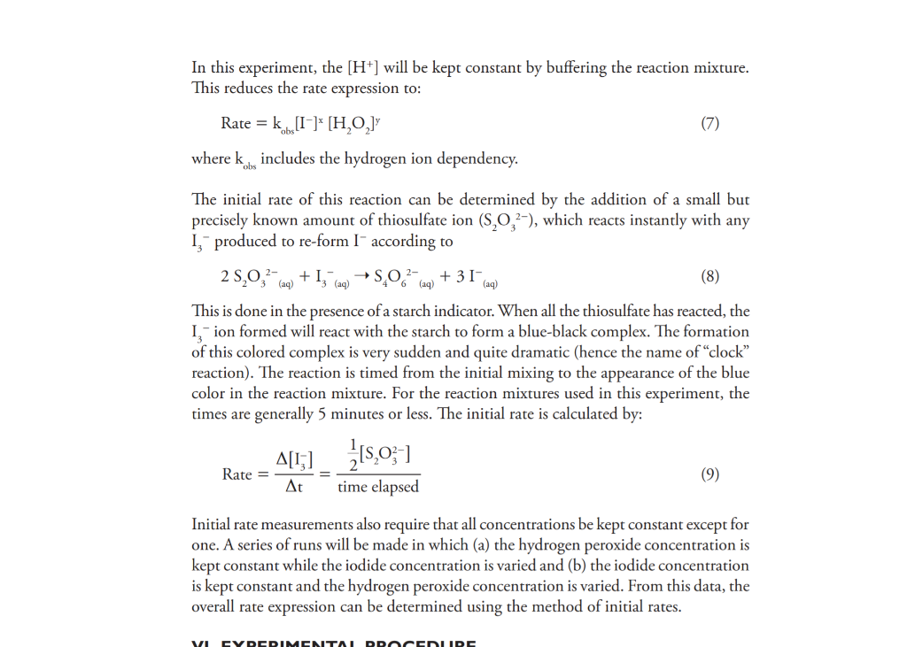 CALCULATIONS Calculate for each run: (a) the reactant | Chegg.com