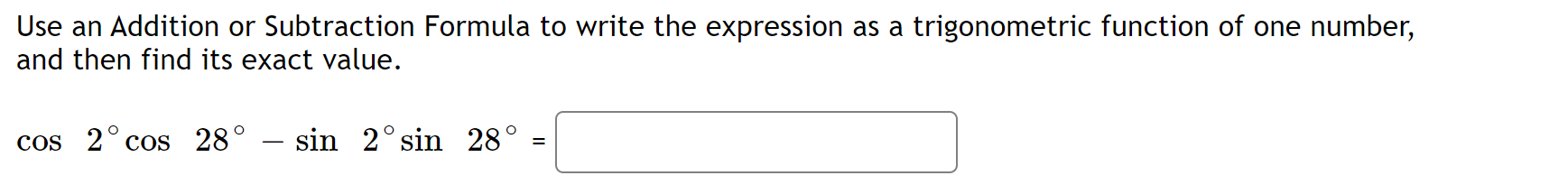 Solved Find the exact values: TT sin- 12 = - COS = 12 Use | Chegg.com