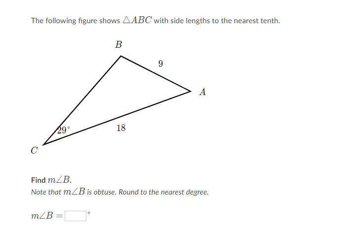 Solved The following figure shows ABC with side lengths to | Chegg.com