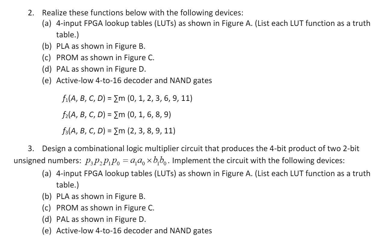 2. Realize these functions below with the following | Chegg.com