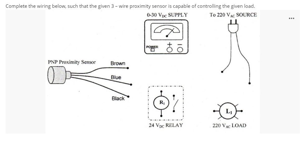 Solved Complete the wiring below, such that the given 3 - | Chegg.com