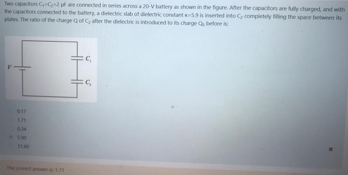 Solved Two capacitors C₁=C₂=2 μF are connected in series | Chegg.com