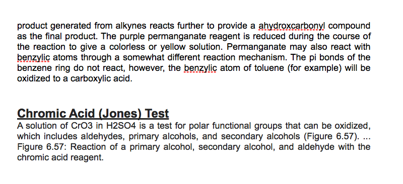 ORGANIC FUNCTIONAL GROUP TEST Bromine Test In organic | Chegg.com