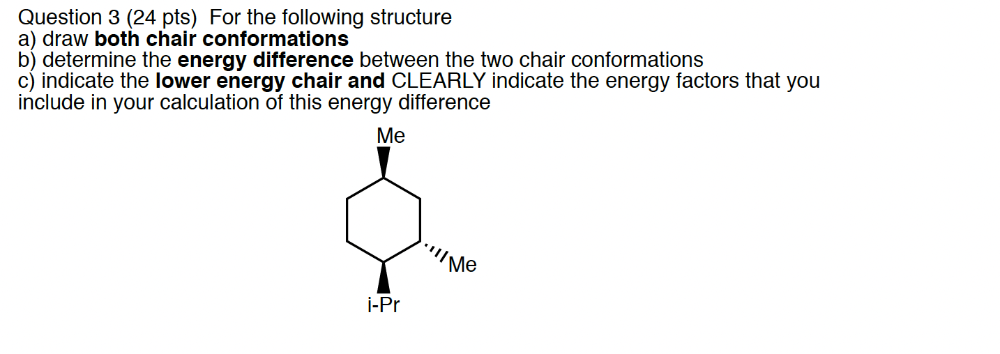 Solved Question 3 (24 pts) For the following structure a) | Chegg.com