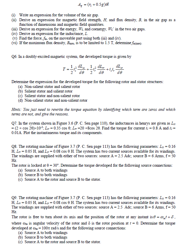 Solved Q1. The λ-i relationship for an electromagnetic | Chegg.com