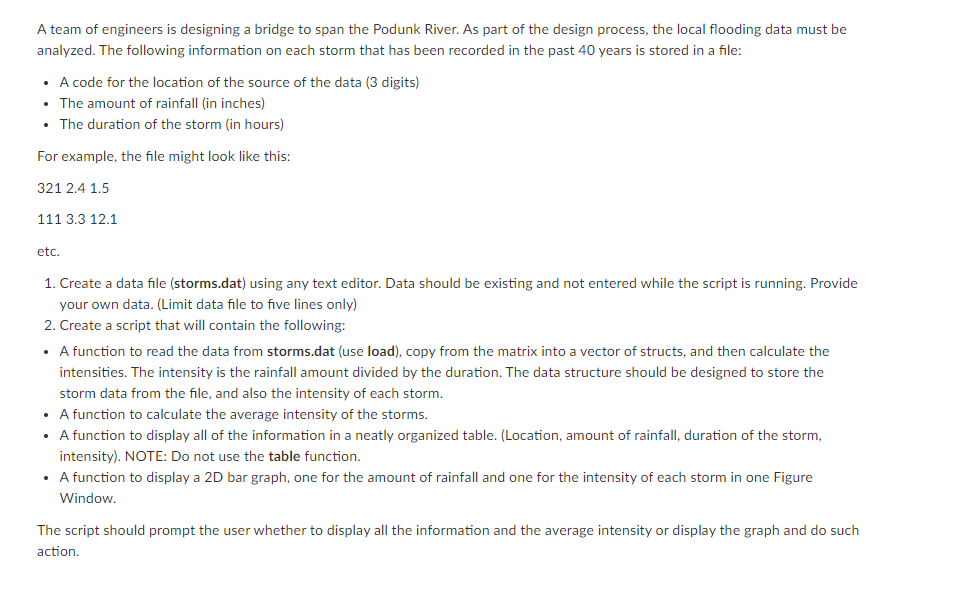 Solved A team of engineers is designing a bridge to span the | Chegg.com