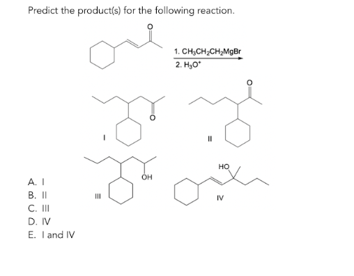Solved Predict the product(s) for the following reaction . | Chegg.com