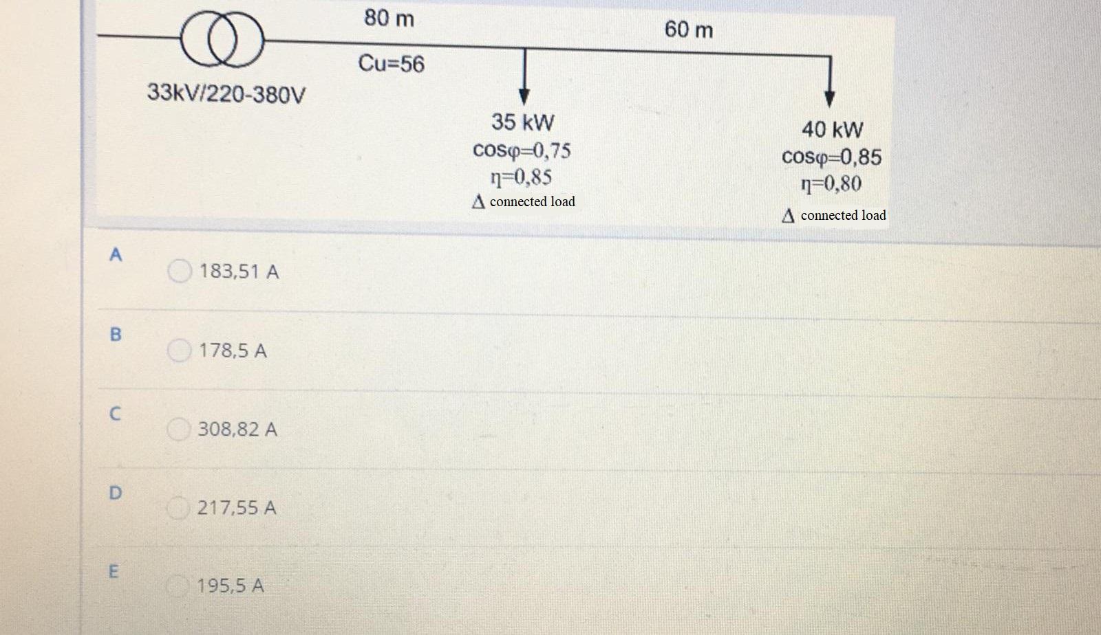 Solved In which option is the current of the 80-meter | Chegg.com