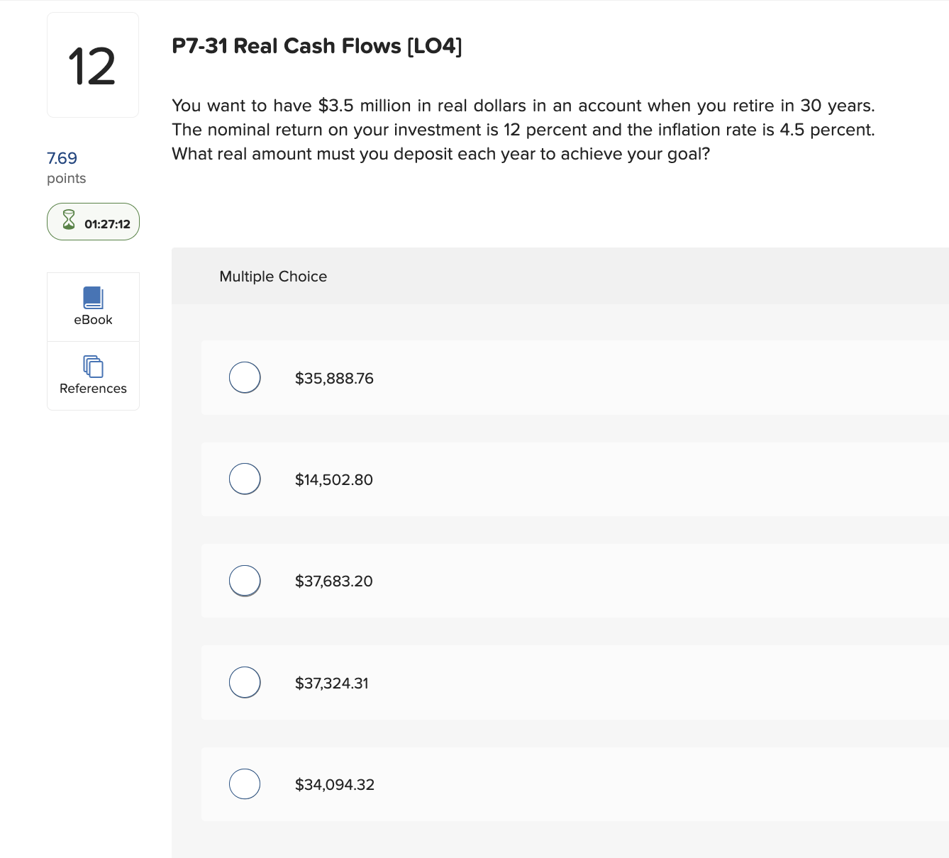 Solved You want to have $3.5 million in real dollars in an | Chegg.com