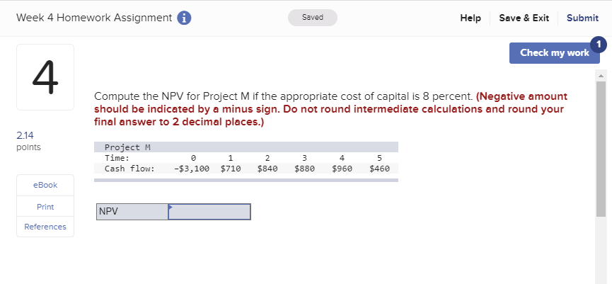 Solved Week 4 Homework Assignment i Saved Help Save & Exit | Chegg.com