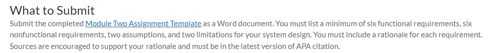 Solved What to Submit Submit the completed Module Two | Chegg.com
