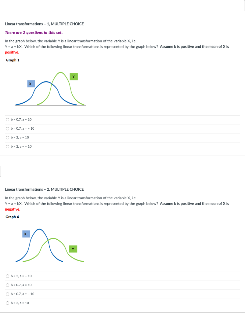 Solved Linear transformations - 1, MULTIPLE CHOICE There are | Chegg.com