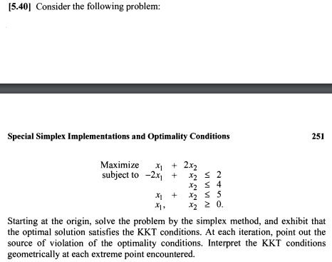 Solved [5.40] Consider the following problem: Special | Chegg.com