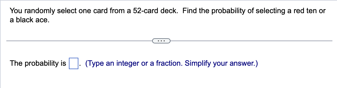 Solved You randomly select one card from a 52-card deck. | Chegg.com