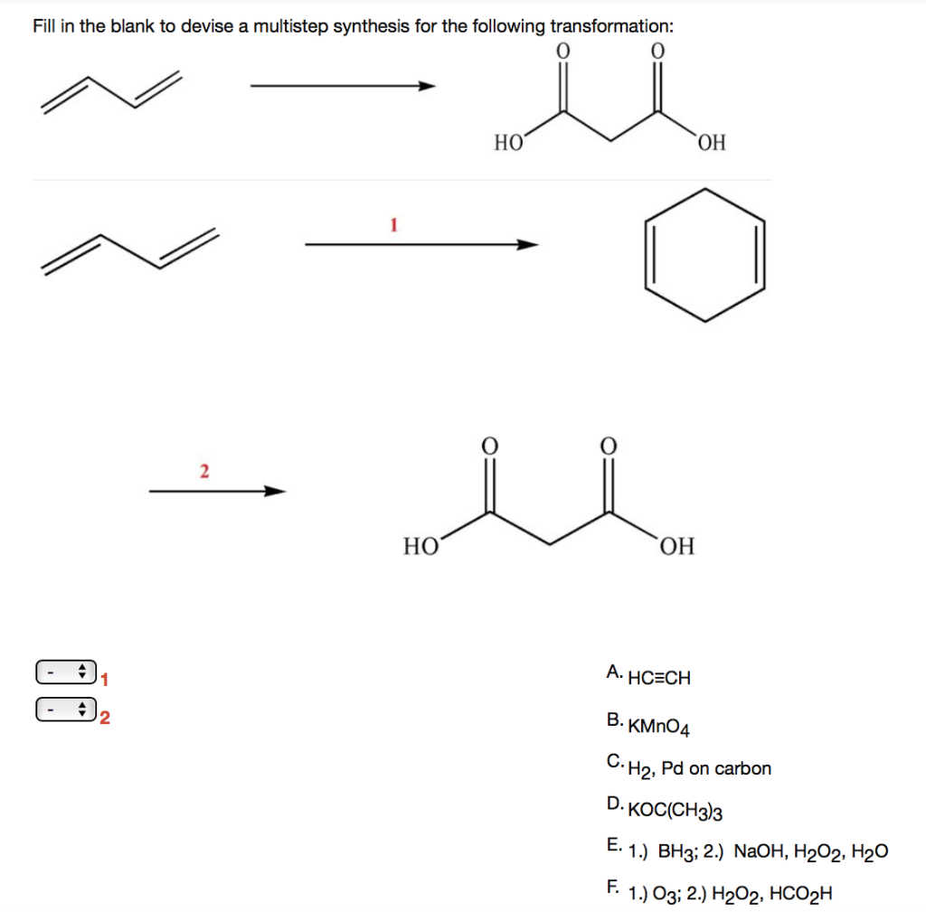 Solved Fill in the blank to devise a multistep synthesis for | Chegg.com
