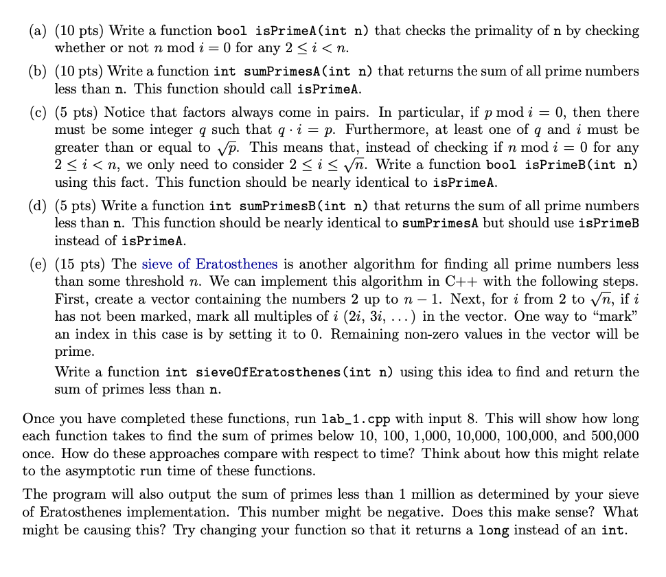 Solved The Goal Of This Lab Is To Start Thinking In Terms Of Chegg