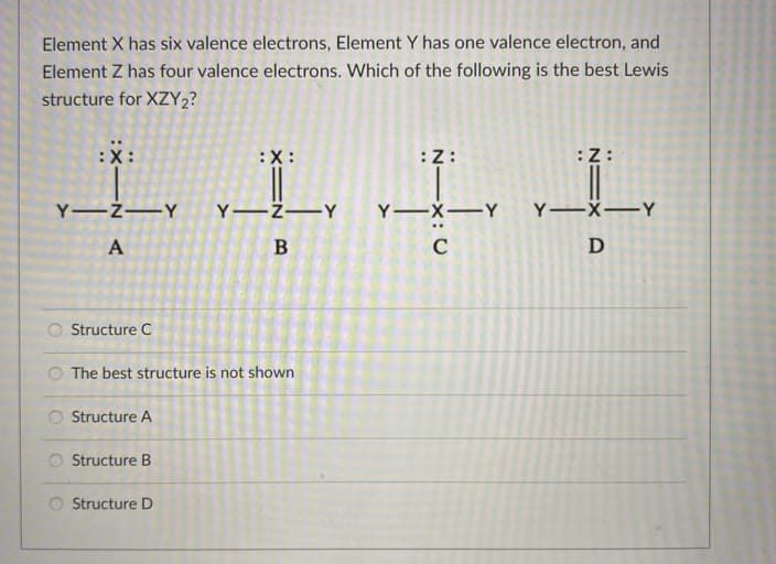 Solved Element X has six valence electrons, Element Y has | Chegg.com Solved Element X has six valence electrons, Element Y has | Chegg.com