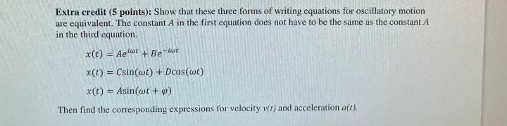 Solved Extra credit (5 points): Show that these three forms | Chegg.com