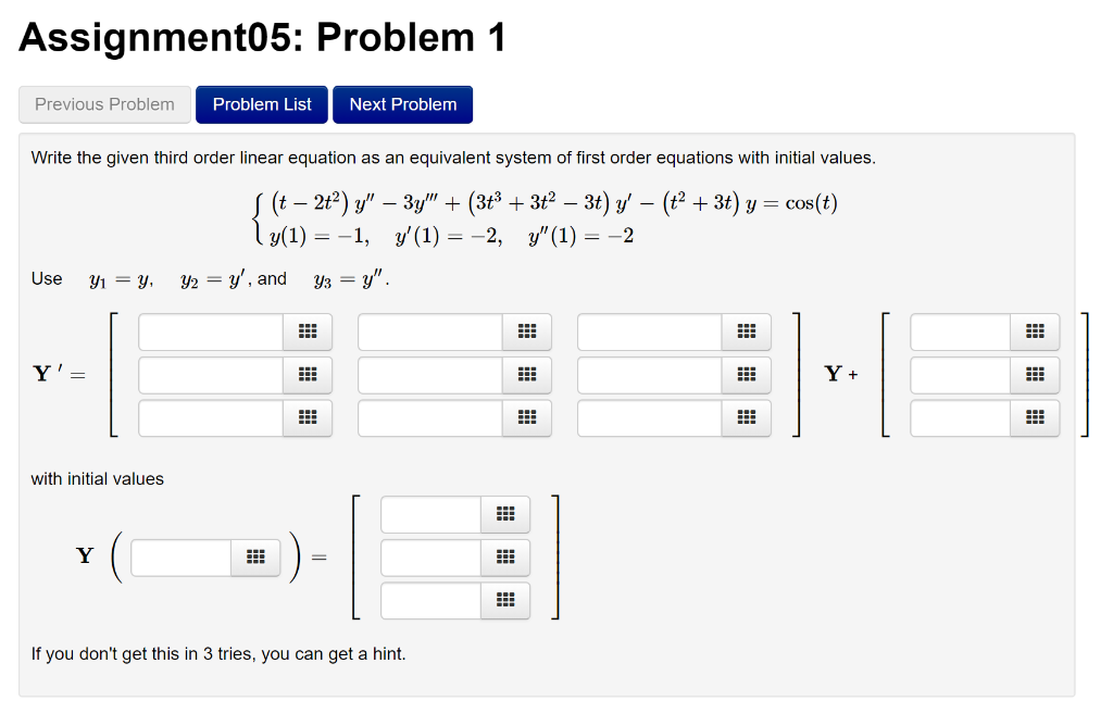 Assignment05: Problem 1 Previous Problem Problem List | Chegg.com