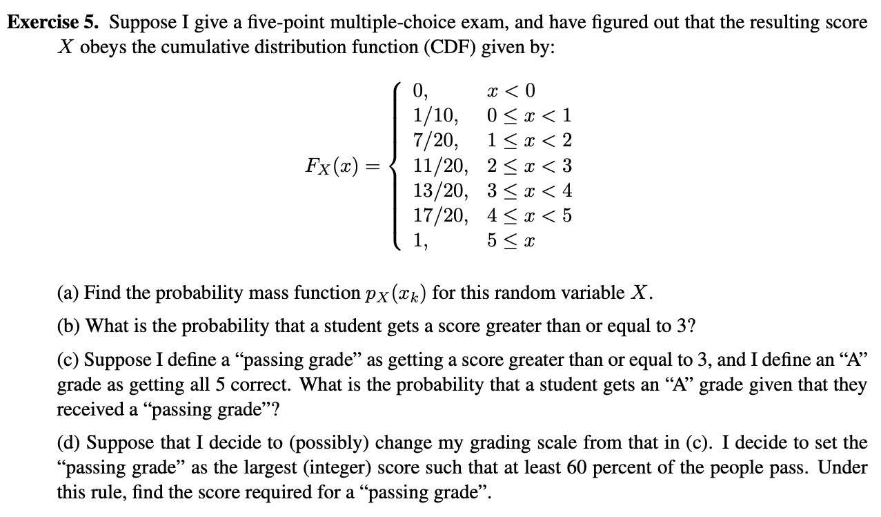 Solved Exercise 5 Suppose I Give A Five Point