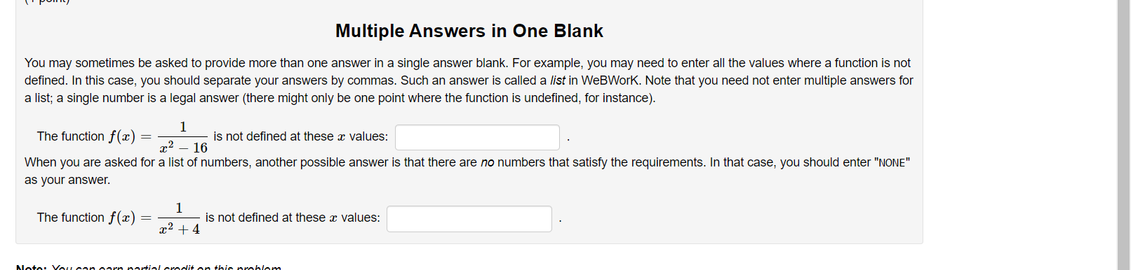 Solved Multiple Answers in One Blank You may sometimes be | Chegg.com