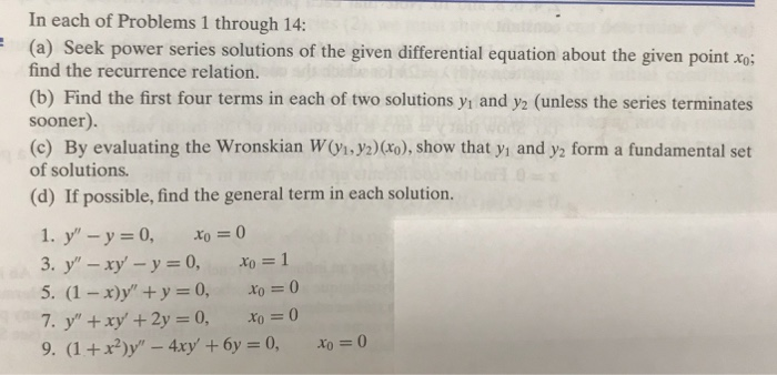 Solved In each of Problems 1 through 14: t (a) Seek power | Chegg.com