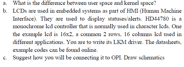 Solved a. What is the difference between user space and | Chegg.com Solved a. What is the difference between user space and | Chegg.com