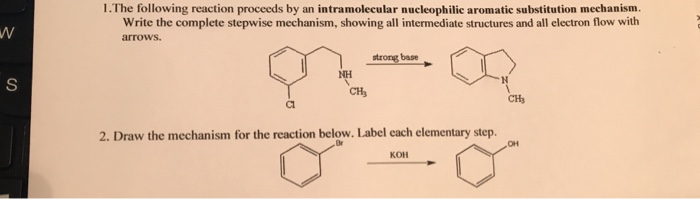 Solved ·The following reaction proceeds by an intramolecular | Chegg.com