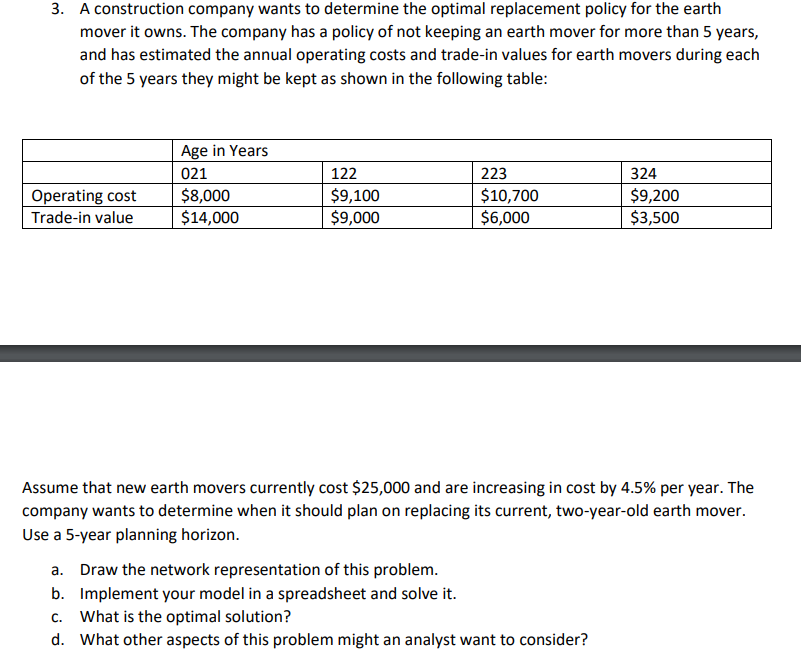 3. A construction company wants to determine the | Chegg.com