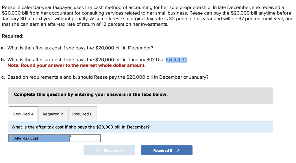 Solved Reese, a calendar-year taxpayer, uses the cash method | Chegg.com