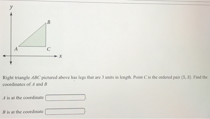 Solved Right triangle ABC pictured above has legs that are 3 | Chegg.com