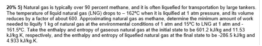 Solved 20% 5) Natural gas is typically over 90 percent | Chegg.com