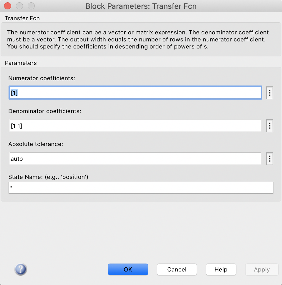 Solved How to use the transfer fcn block in Simulink as a | Chegg.com