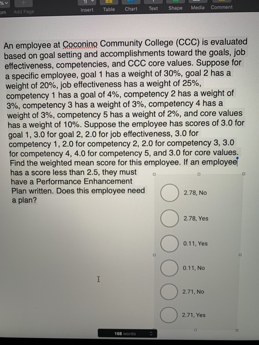 Solved Insert Table Chart Text Shape Media Comment om Add | Chegg.com