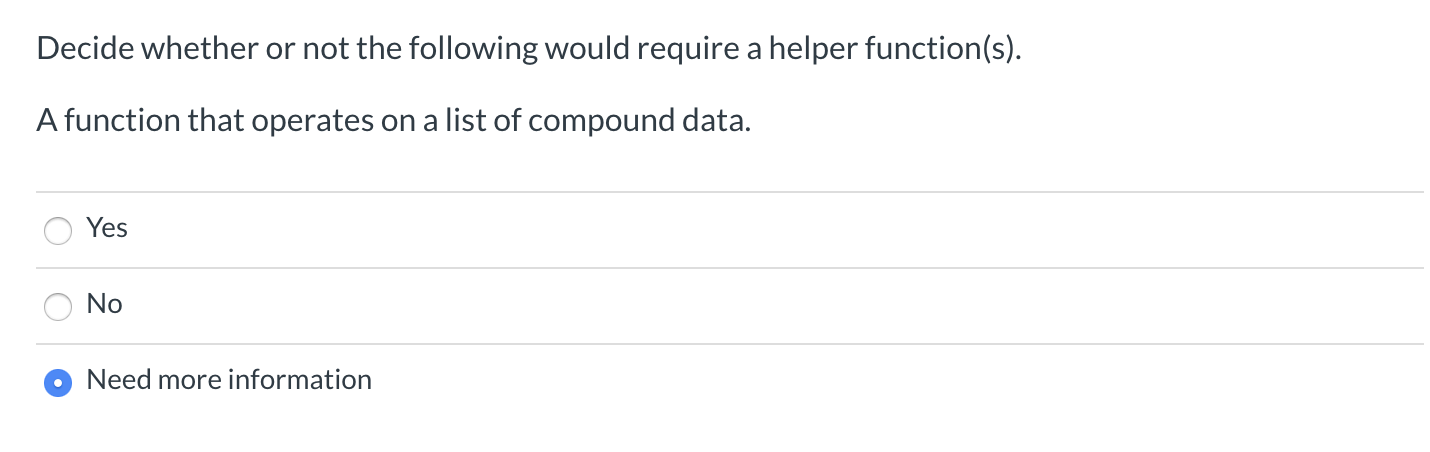 Solved Decide whether or not the following would require a | Chegg.com