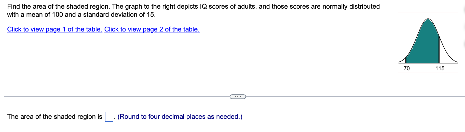 Solved Find the indicated z score. The graph depicts the | Chegg.com