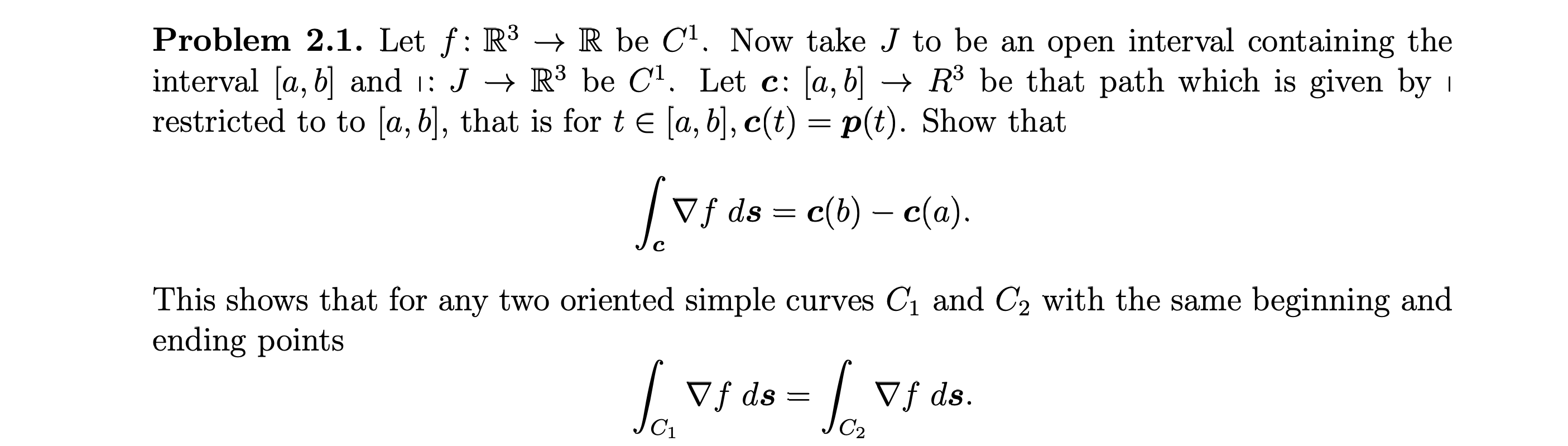 Solved Problem 2 1 Let F R3→r Be C1 Now Take J To Be An