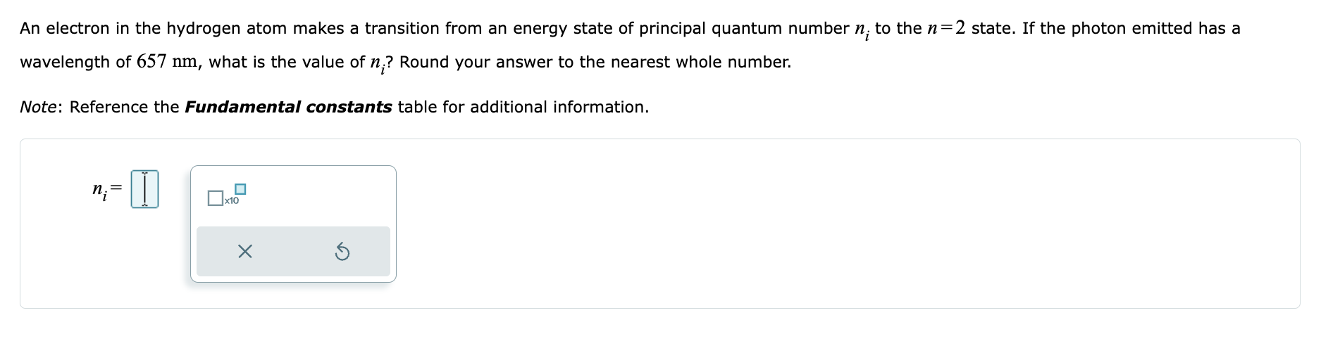 Solved An Electron In The Hydrogen Atom Makes A Transition
