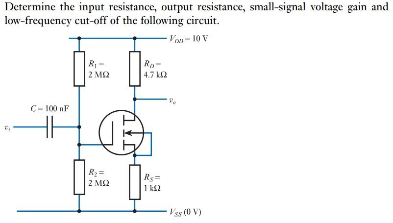 Solved Determine the input resistance, output resistance, | Chegg.com