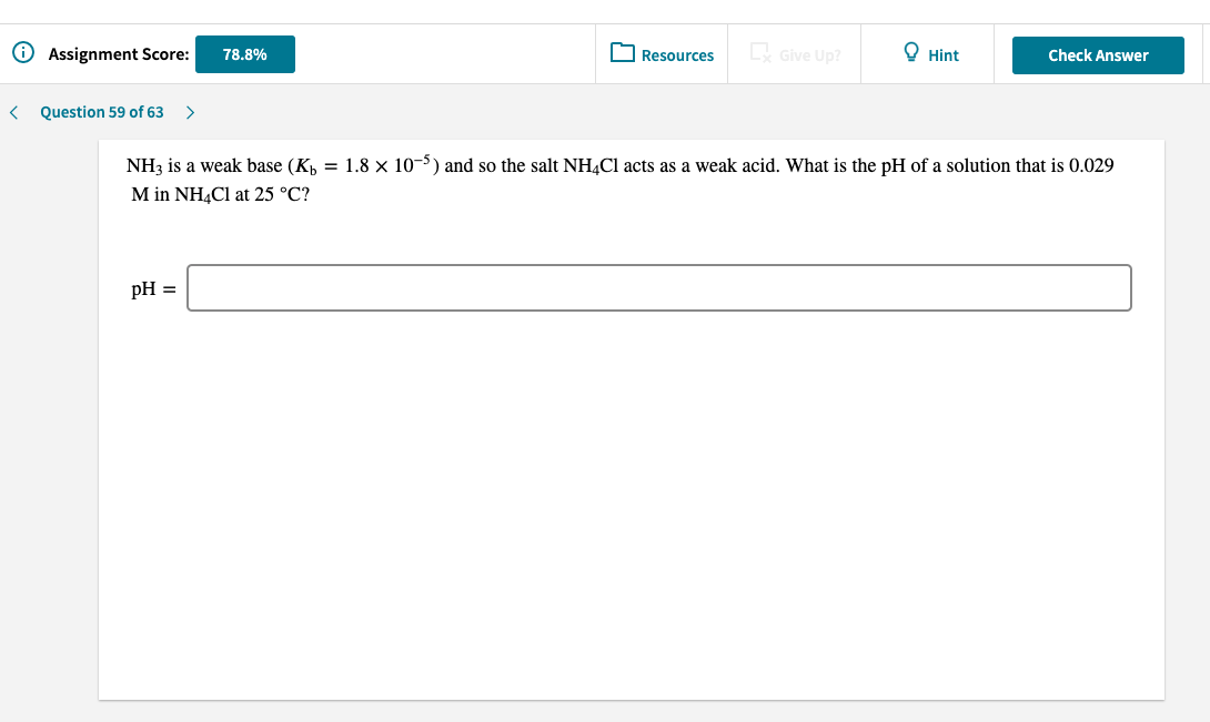 Solved 0 Assignment Score: 78.8% Resources Give Up? Hint | Chegg.com